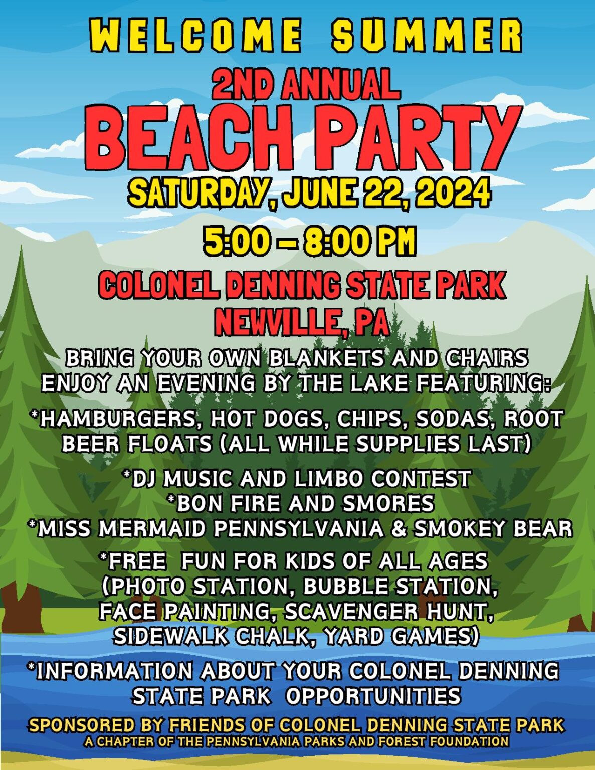 Friends of Colonel Denning: Welcome Summer Beach Party | Pennsylvania ...